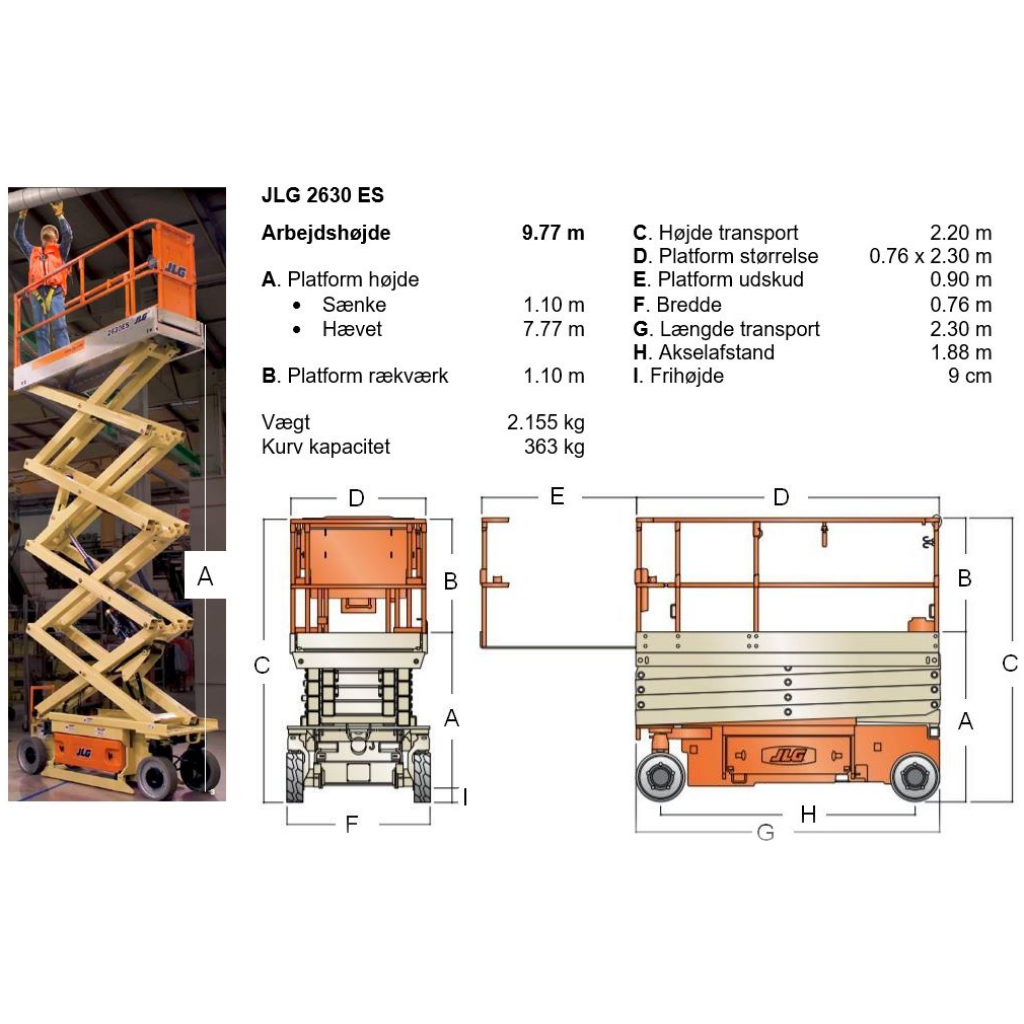 10M SAX lift Smal JLG – Sydjysk lift